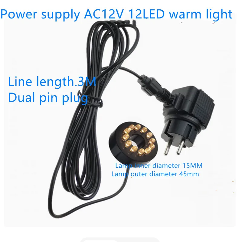 12V Underwater 12-LED Light Ring Submersible Fountain Pond Garden AC ...