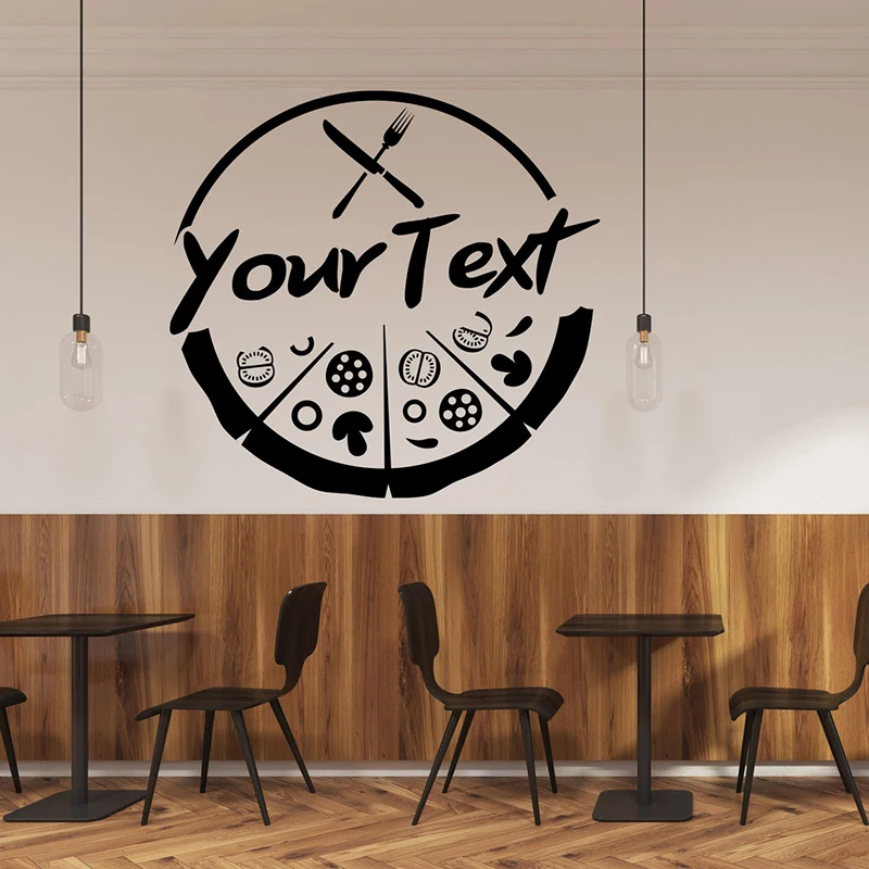 Pizza-Personalized-wall-decor-Pizzeria-Sticker-Food-Lover-Wall-Decal ...