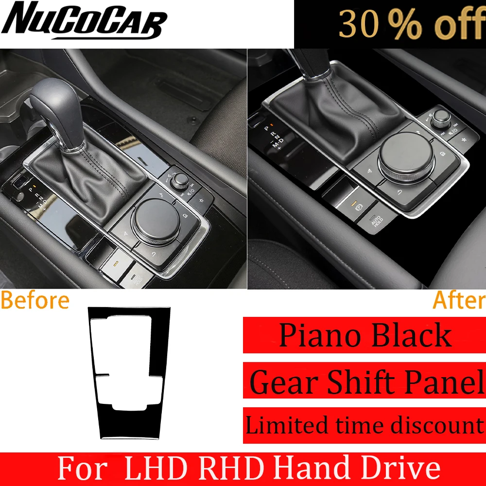 For Mazda 3 Axela 2020 Piano Black Center Console Gear Shift Knob Frame ...