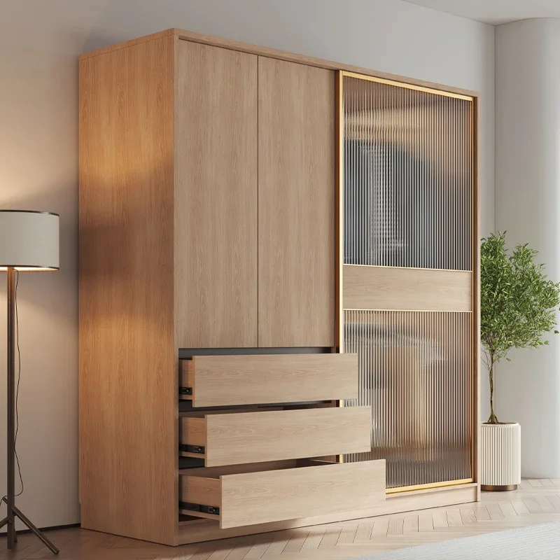 Wooden Simple Wardrobe Partitions Cupboard Storage Modern Organizer ...