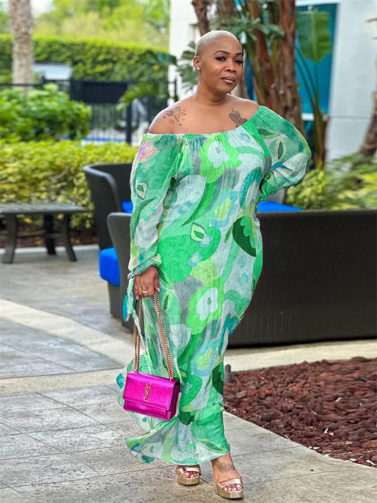 Somo Robe Maxi Africaine De Grande Taille Tenue Élégante à Imprimé
