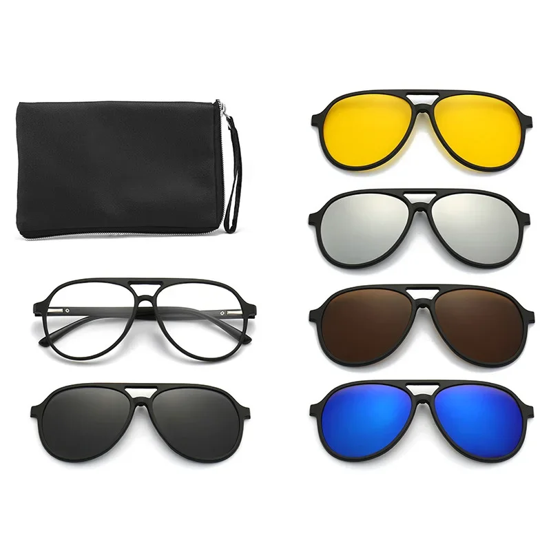 Women-Double-Clips-Magnet-On-Beam-TR-Polarized-Frames-Sunglasses ...