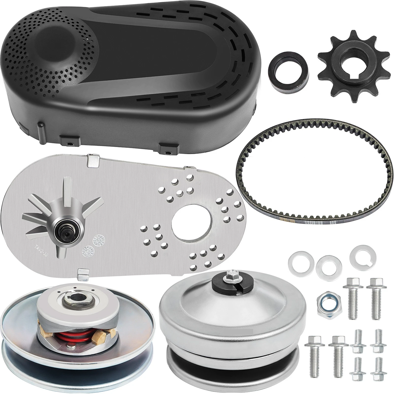 Go-Kart Torque Converter Kit Go Kart 30 Series 6.5 HP Mini Bike Comet Clutch Set 3/4 Inch 10T ...