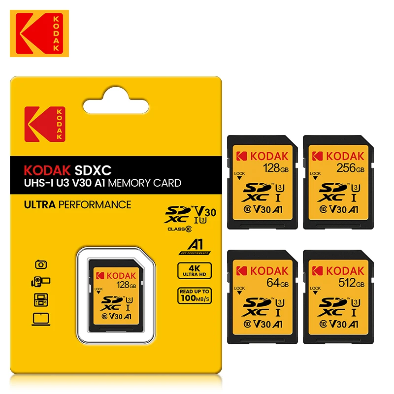 KODAK-SD-Card-64GB-for-Digital-Camera-SLR-4K-SDXC-SDHC-Class10-V30-UHS ...