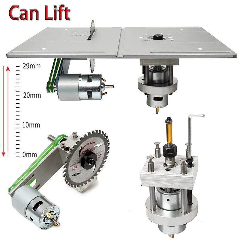 Lift Aluminium Mini Table Saw DIY Precision Small Woodworking Bench Saw ...
