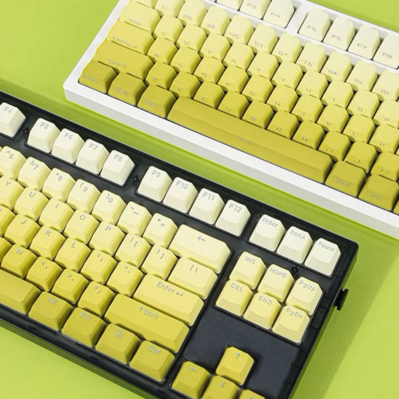 Gradient-Lime-Keycap-Dip-Dye-Doubleshots-PBT-Lemon-for-keyboard-87-tkl ...