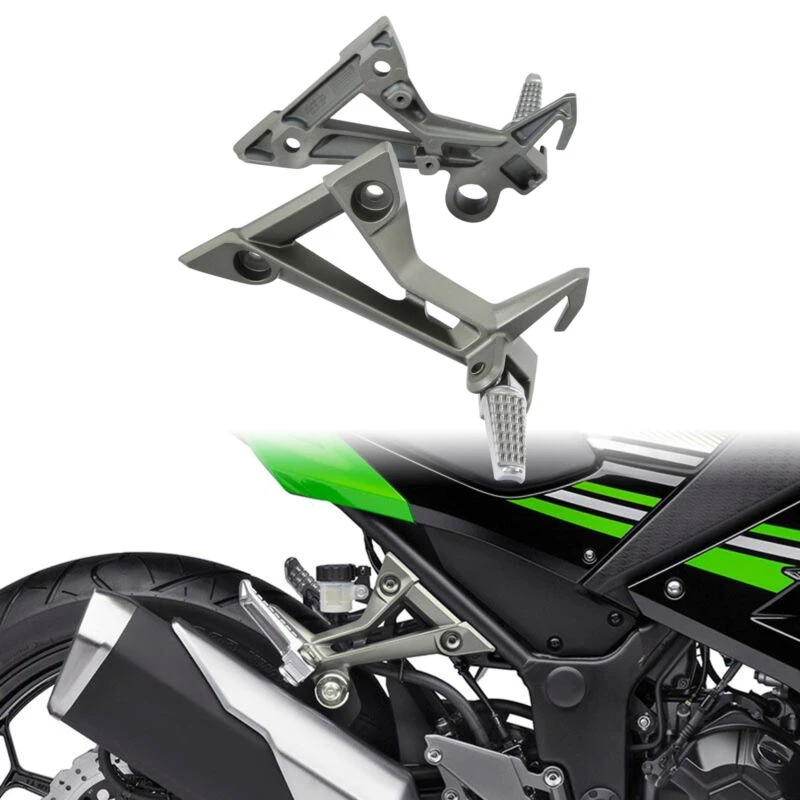 Motorcycle Passenger Foot Pegs Rest Bracket For Kawasaki Ninja 300 2013 ...