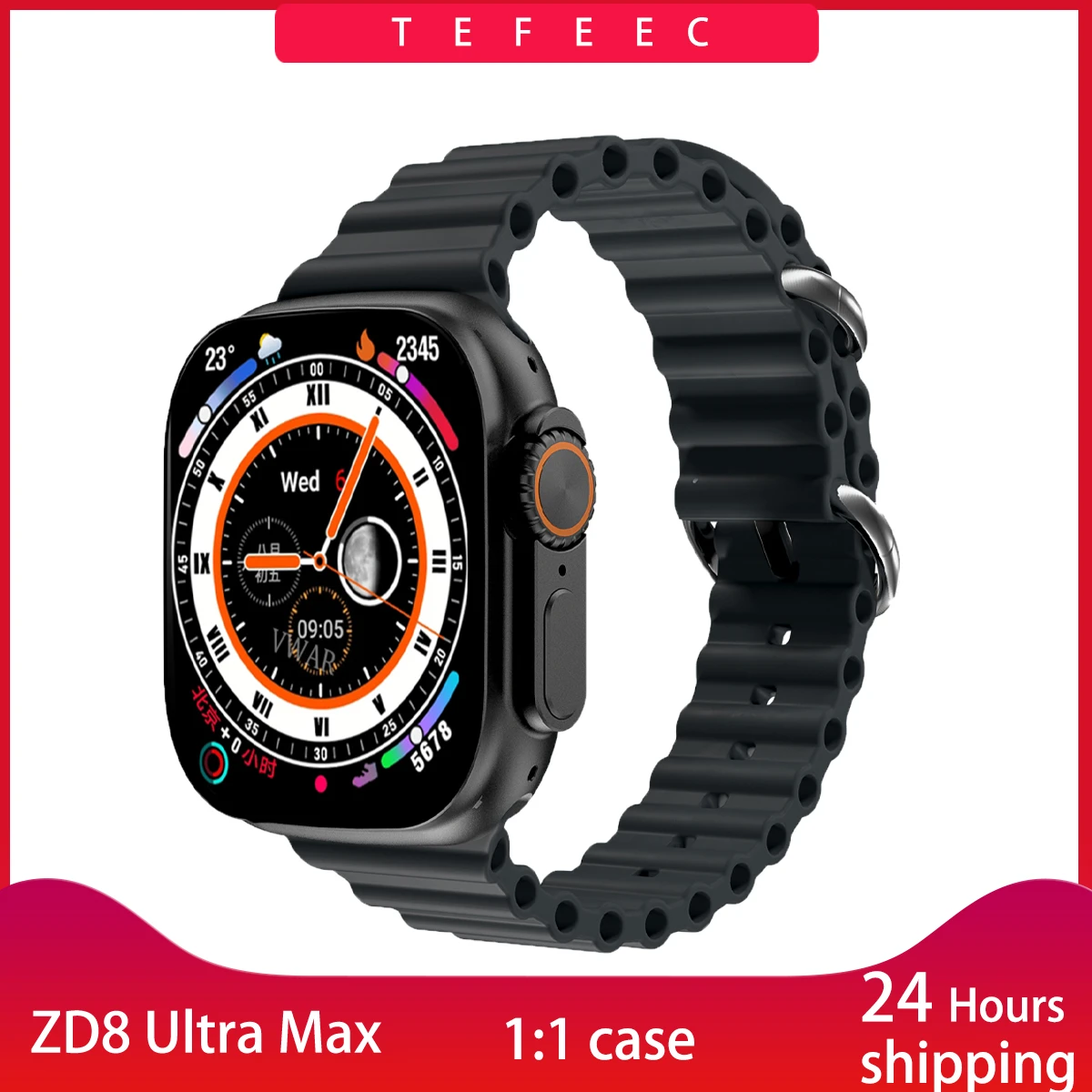 Zd8 Ultra Max Smart Watch Series 8 Titanium Alloy 1:1 49mm Case Bluetooth Call Nfc Ecg Ip68 ...