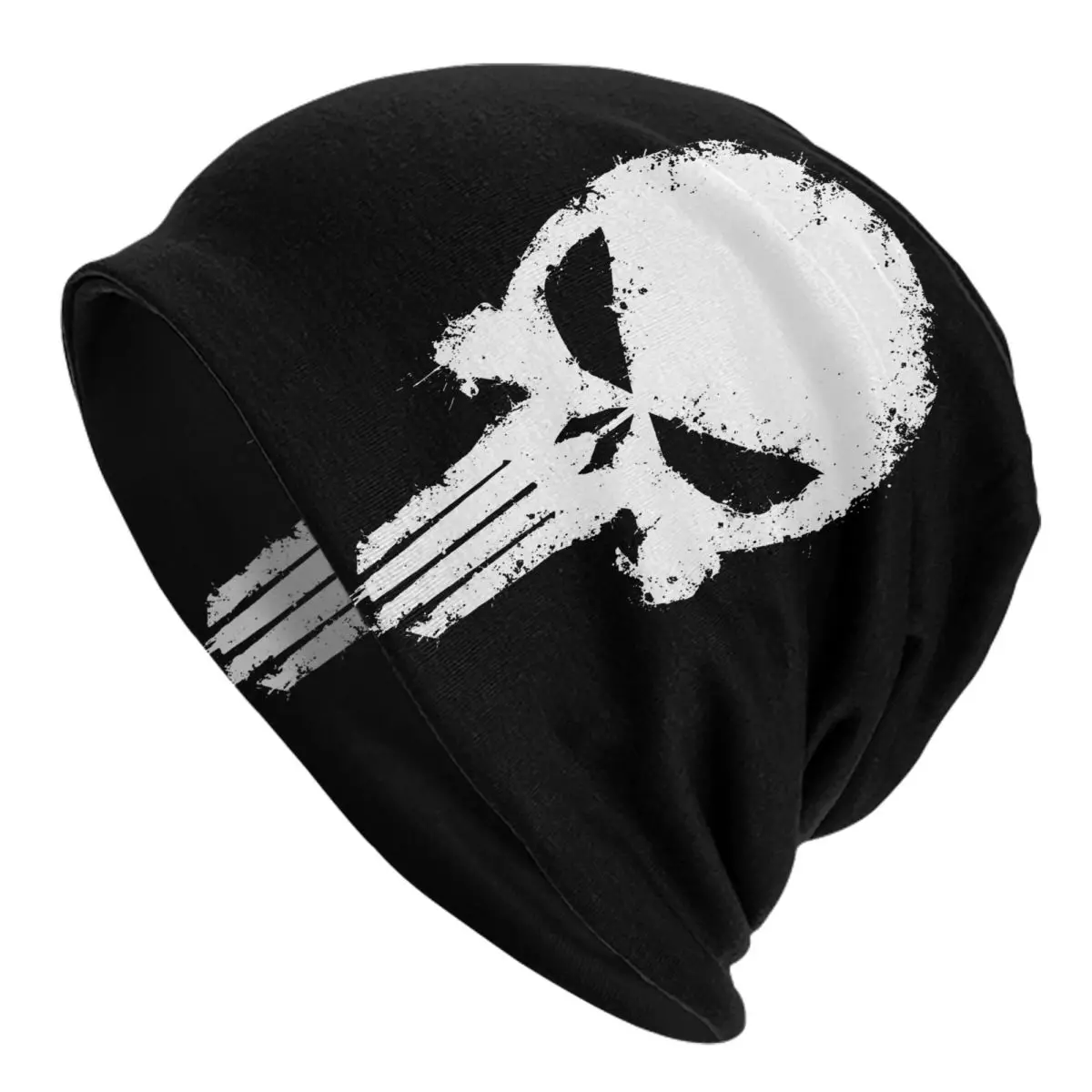 Splatter-Effect-Skull-Bonnet-Hat-Knitting-Hats-Vintage-Street-Horror ...