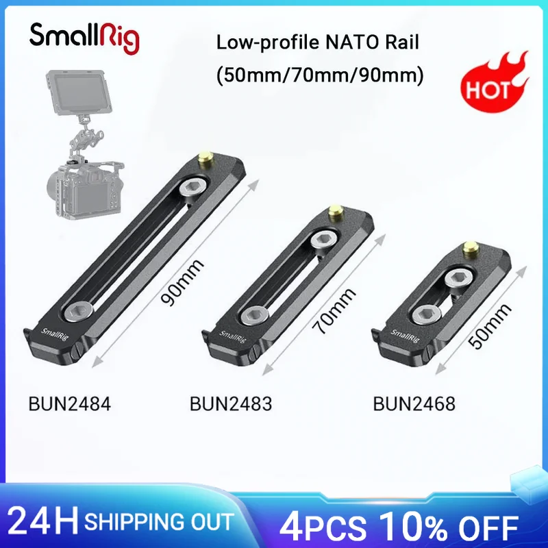 SmallRig-Universal-Low-Profile-Quick-Release-NATO-Rail-Safety-Rail-50 ...