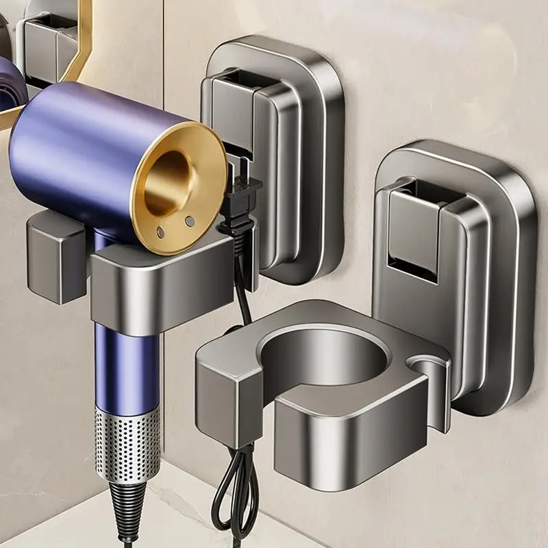 Wall-Mounted-Hair-Dryer-Rack-Suction-Cup-Blow-Dryer-Holder-Dryer-Hanger ...