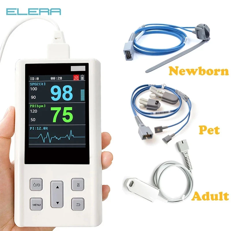 ELERA Handheld Pulse Oximeter Medical Adult Neonatal Pediatric Vet ...