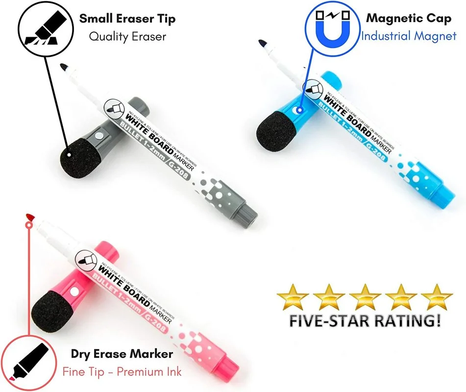 Whiteboard Markers With Erasers