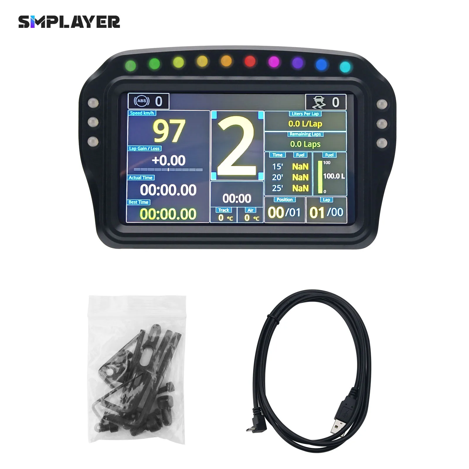 Simplayer-5-Inch-LCD-SIM-Racing-Dashboard-Dash-Screen-for-FANATEC ...