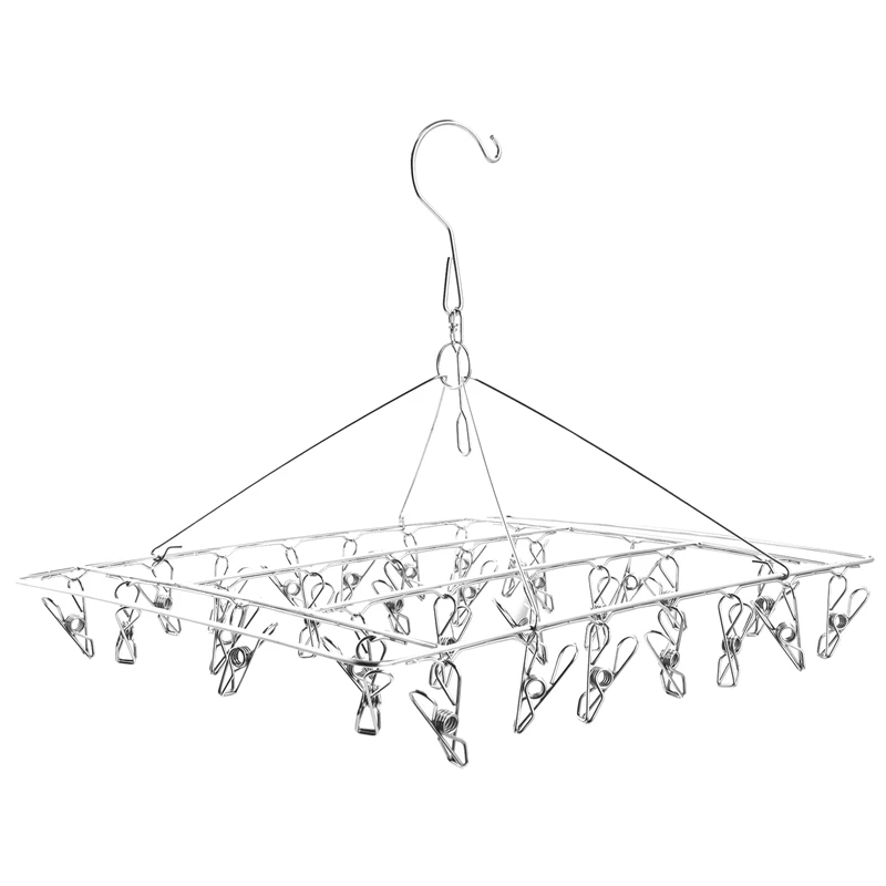 Sock-Drying-Racks-Laundry-Drip-Hanger-Rectangle-With-30Pcs-Pegs-Indoor ...