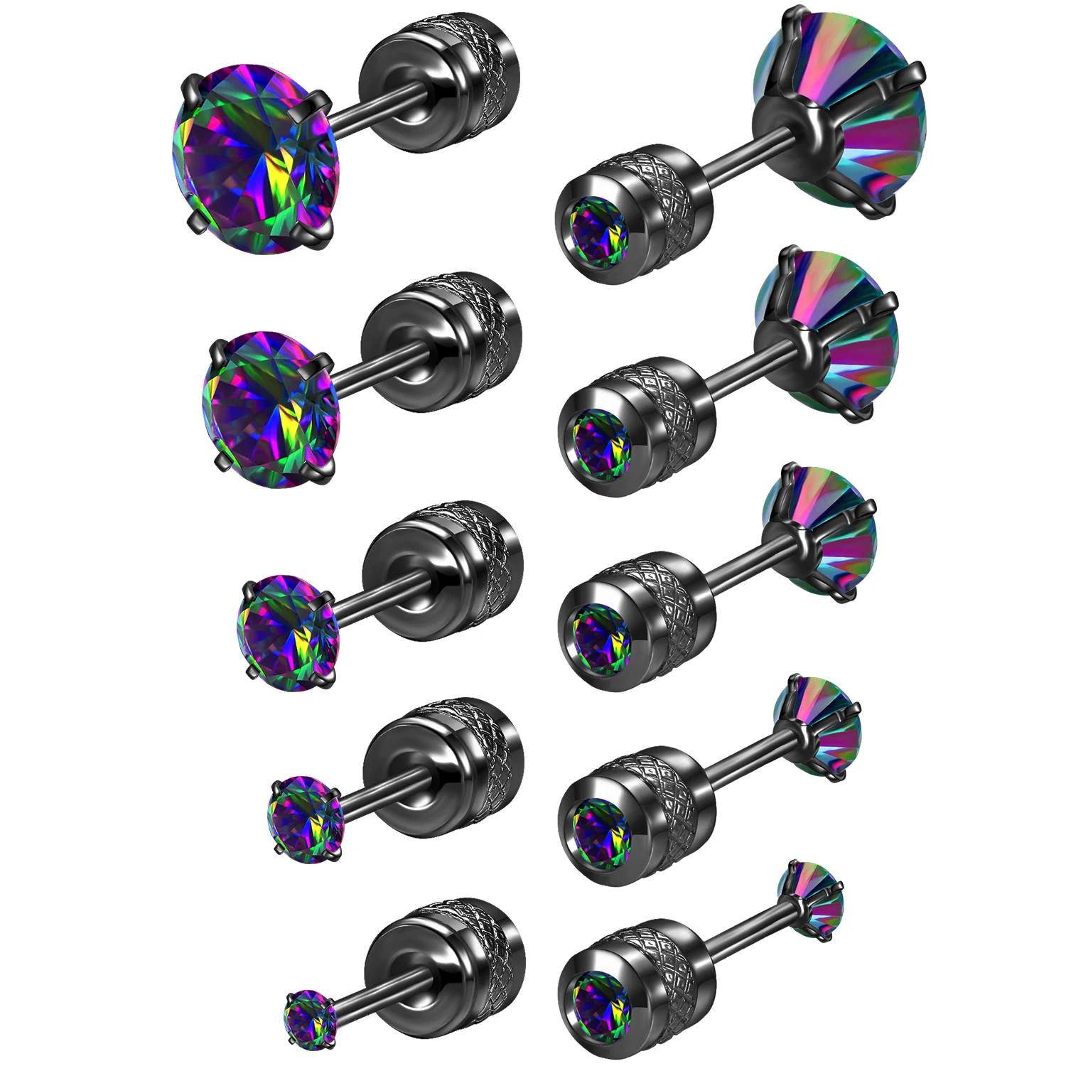 Flat-Back-Earrings-Hypoallergenic-Stainless-Steel-Cartilage-Helix ...