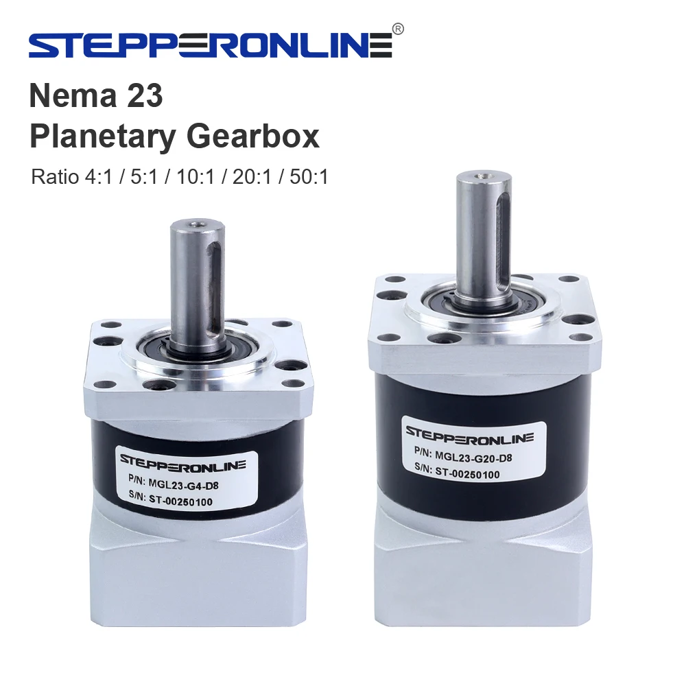 STEPPERONLINE Nema 23 Planetary Gearbox Motor Speed Reducer MGL Series ...