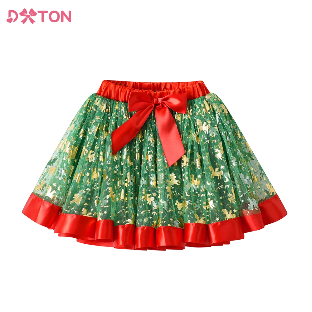 DXTON-Girls-Christmas-Skirt-Tutu-Mesh-Tulle-Party-Princess-Skirt ...