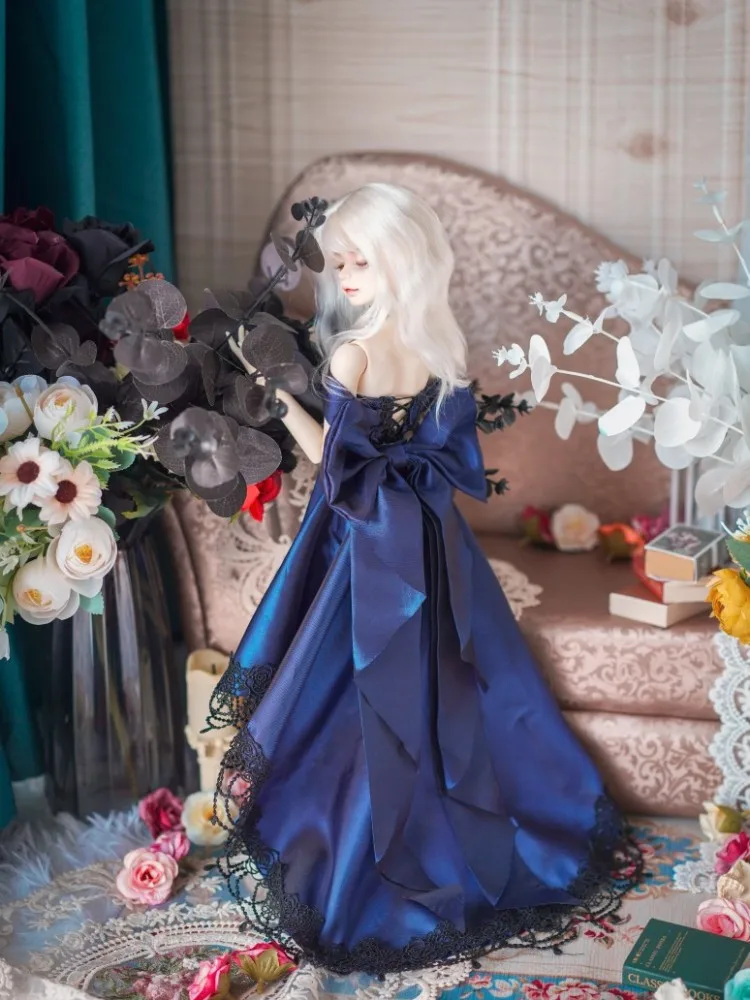 1/4 1/3 BJD 인형 옷, 파란색 이브닝 드레스, 인형 의류 액세서리, BJD SD MSD| | - AliExpress