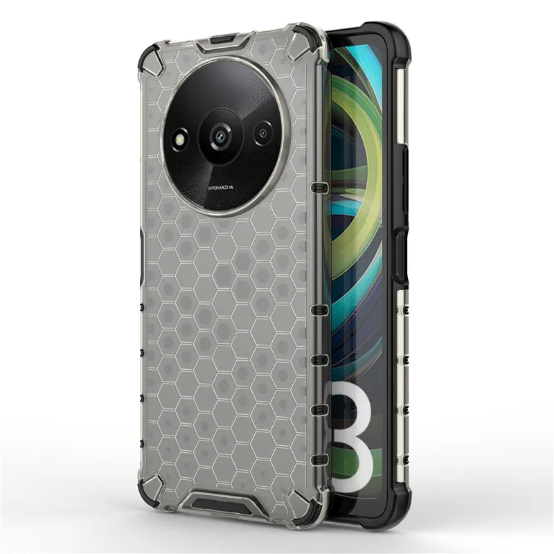 For Xiaomi Redmi A3 Case Redmi A3 Cover Honeycomb Design Bumper Shield ...