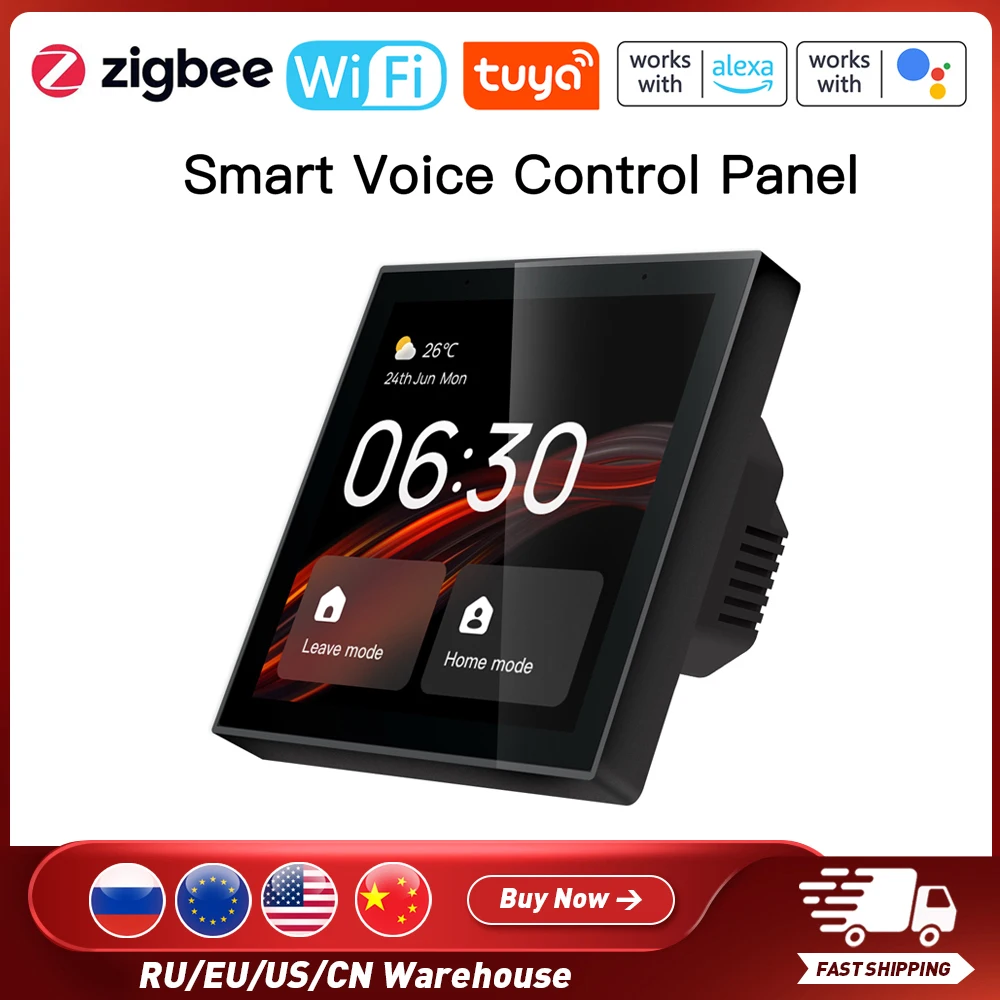 Tuya WiFi+Zigbee 4inch Intelligent Touch Screen Center Control Panel ...