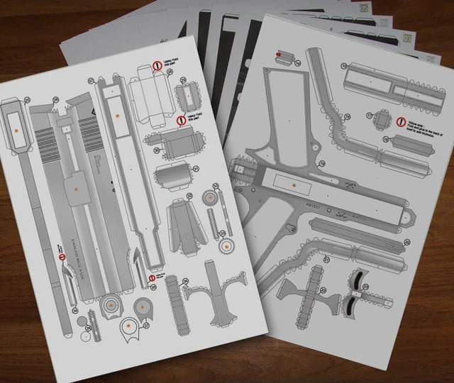 Papercraft Gun Instructions