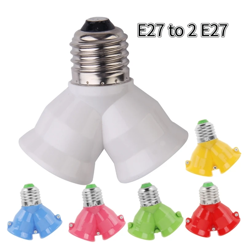 2-In-1-Double-E27-Socket-Base-Bulb-Extender-Splitter-Contact-Adapter ...