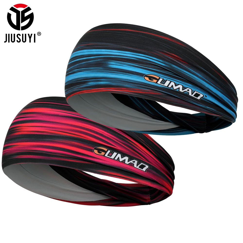 2 PCS Sport Elastic Headband Sweatband Running Yoga Gym Tennis Golf ...