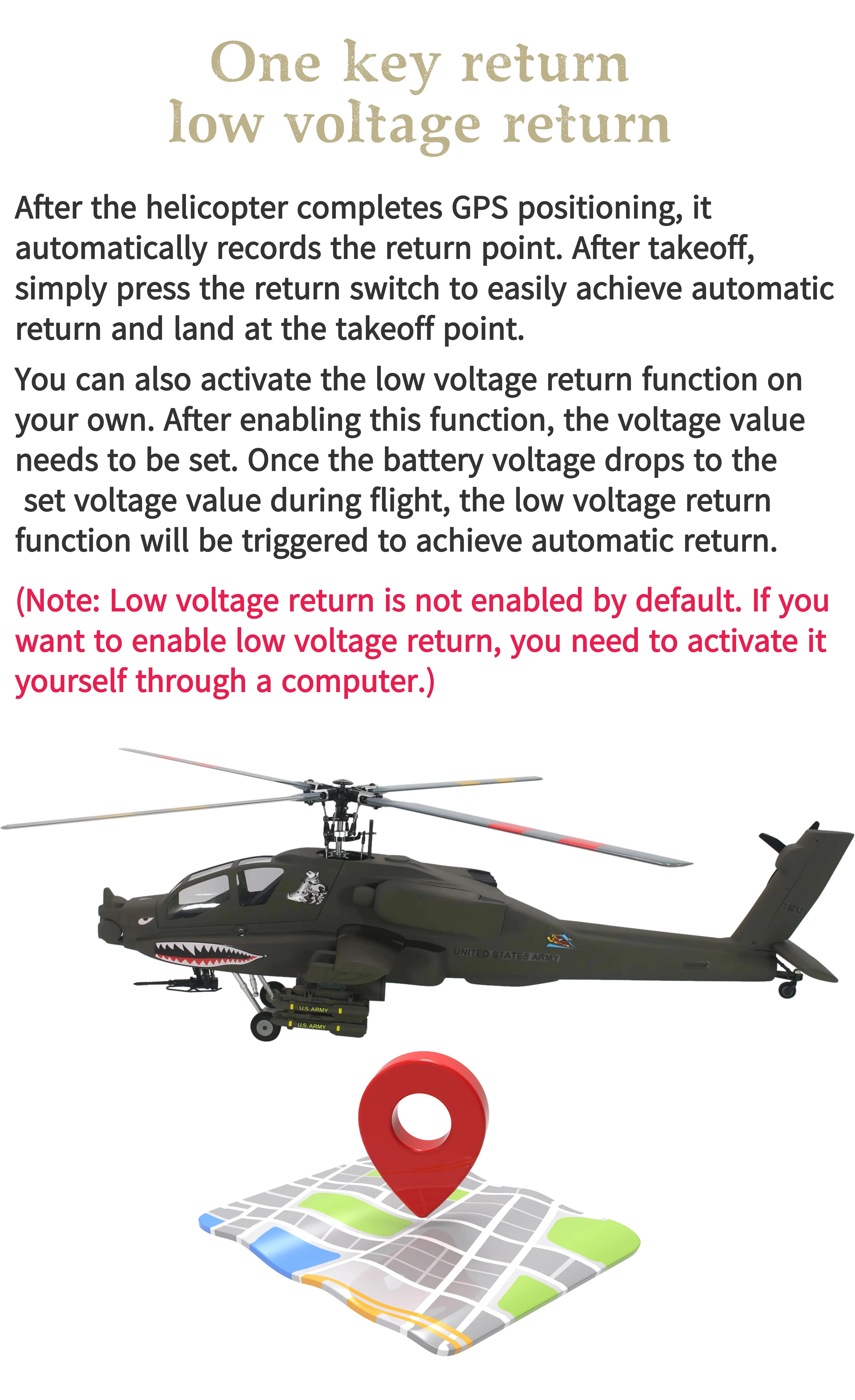 FLISHRC Roban AH-64 Apache Green 500 Size Scale Helicopter Four Rotor ...