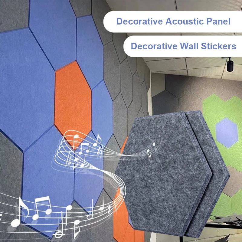 Acoustic Panels Hexagon Wall Sticker Soundproofing Wall Stickers Home ...