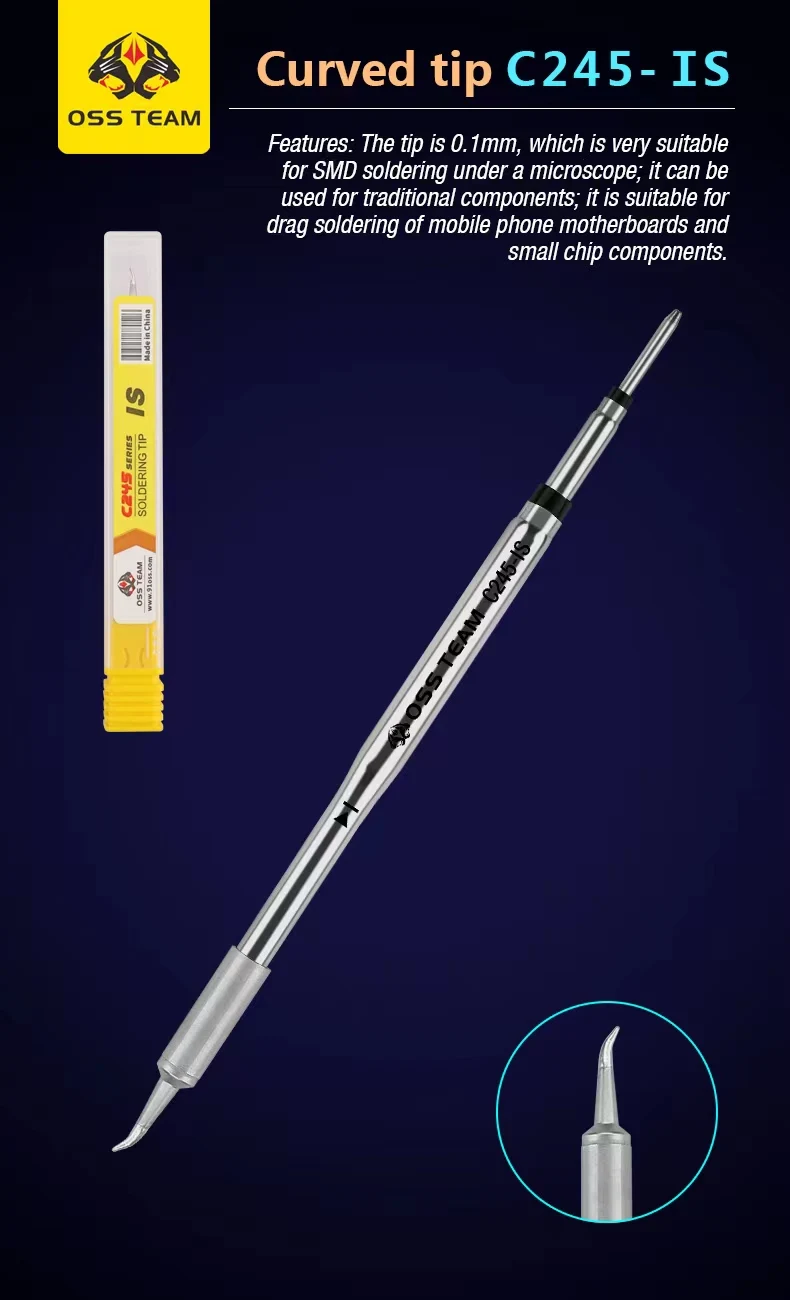 Panne de fer a souder,Pointe de fer à souder OSS C245 I IS K SK,compatible avec la station de ...