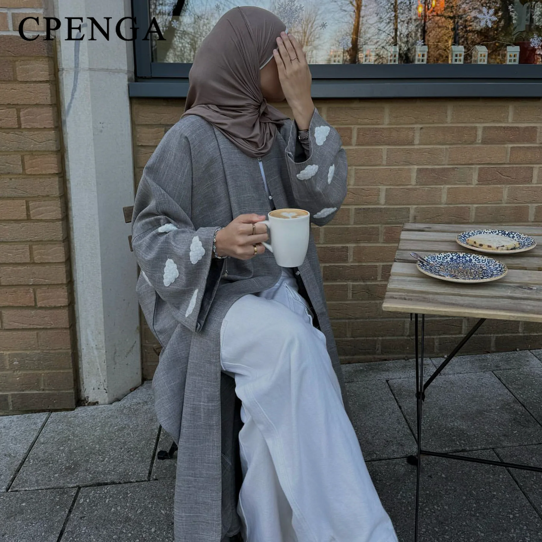 Saudi-Clouds-Open-Abaya-Elegant-Eid-Muslim-Modest-Coat-for-Women-Islam ...