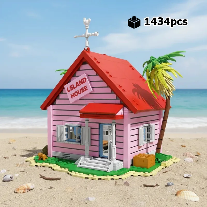 Creative 1434PCS Master Roshi House Building Blocks Seaside Villa ...