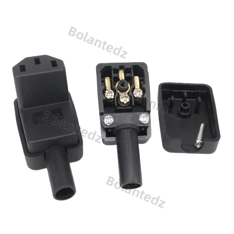 Generic Black Elbow C15 C13 C14 Power Cord Wiring Power Plug Assemble ...