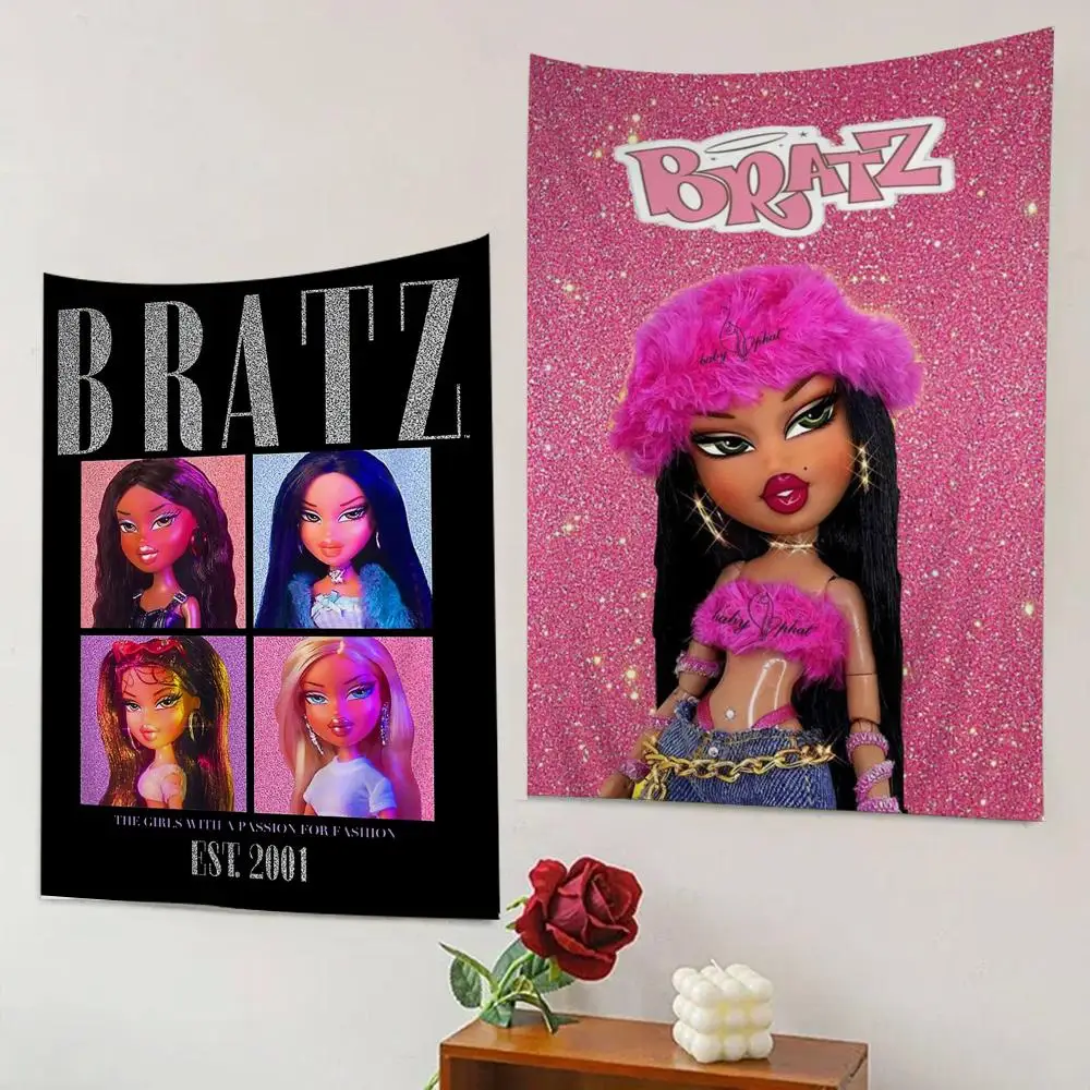 Bratz-Doll-Tapestry-Anime-Tapestry-Hanging-Tarot-Hippie-Wall-Rugs-Dorm ...