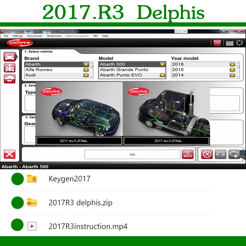 delphis-2017-R3-keygen-ds150-Car-Diagnostic-software-compatible-bluetooth-clear-fault-code-DVD ...