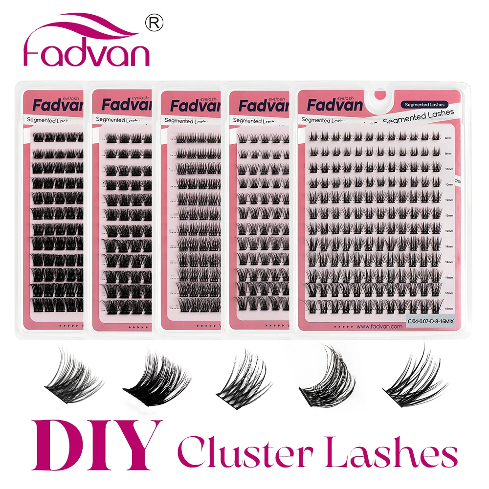 Fadvan-Cluster-Lashes-Extension-12-Rows-Natural-Soft-Large-Capacity ...