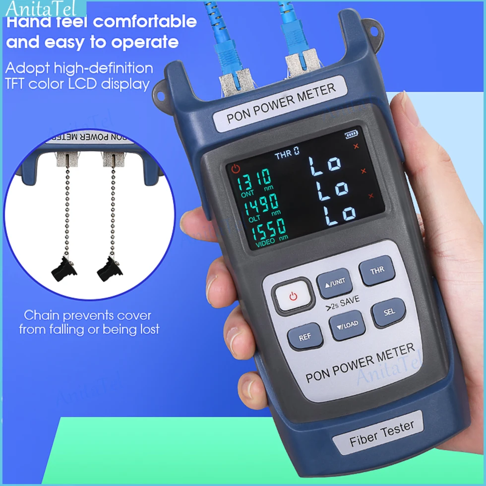 CL-350U-A-UPC-APC-port-OPM-Fiber-Optic-Cable-Tester-1310-1490-1550nm ...