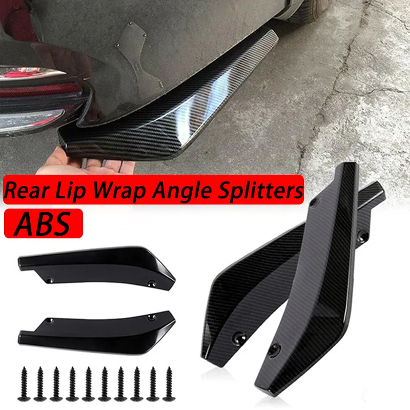 2pcs-Universal-Car-Rear-Bumper-Lip-Diffuser-Splitter-Spoiler-Scratch ...