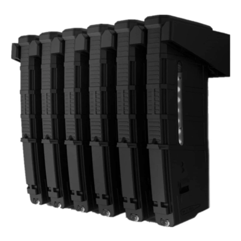 6 Slot Wall Mount Magazine Rack for AR 15 PMAG Hang Rack ABS Mag Stand ...