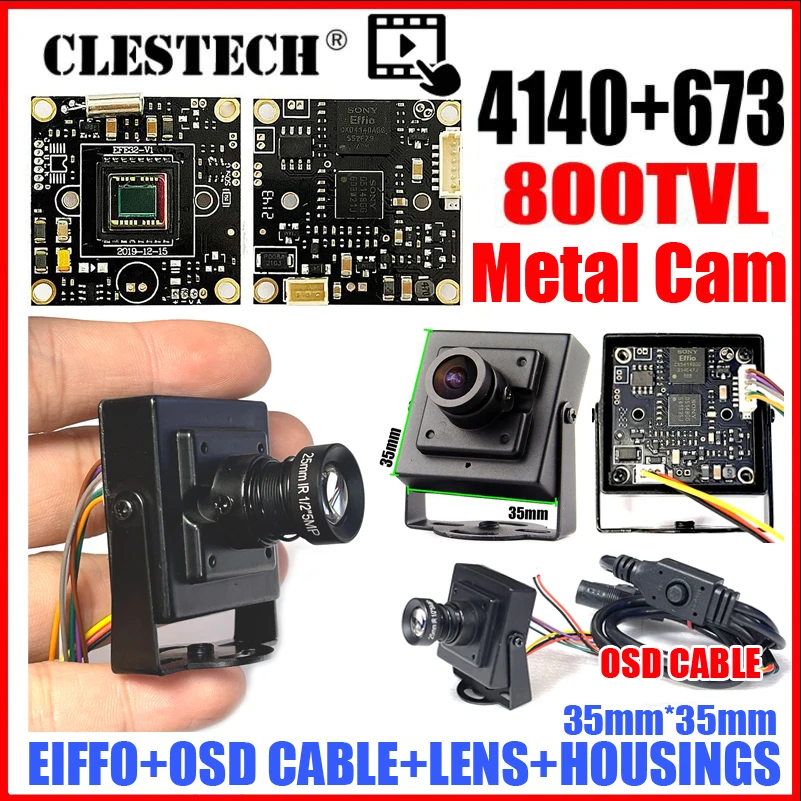 METAL-Case-CLESTECH-SONY-EFFIO-1-3CCD-4140-673-800TVL-HD-CCTV-MINI ...