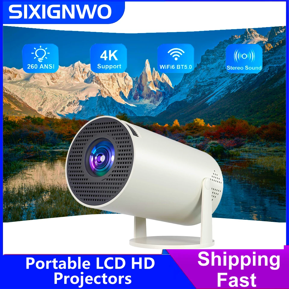 HD Projector portatil 4K 1280x720P Android 11 LED Video Home Theater ...