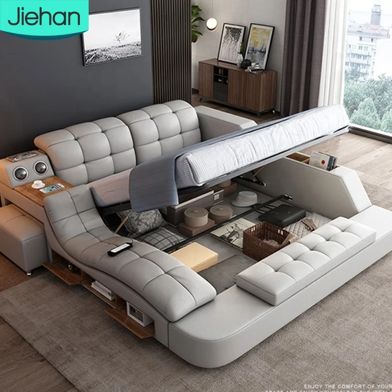 Hot-Sale-Modern-Furniture-Solid-Wood-Bedroom-Set-Double-Soft-Bed-Frame ...