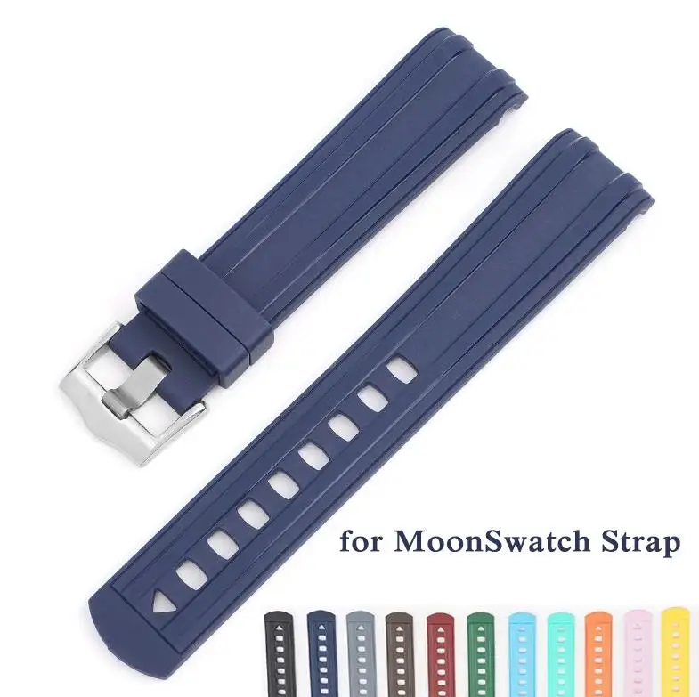 Rubber-Strap-for-Omega-Seamaster-300-for-Swatch-MoonSwatch-20mm-TPU ...