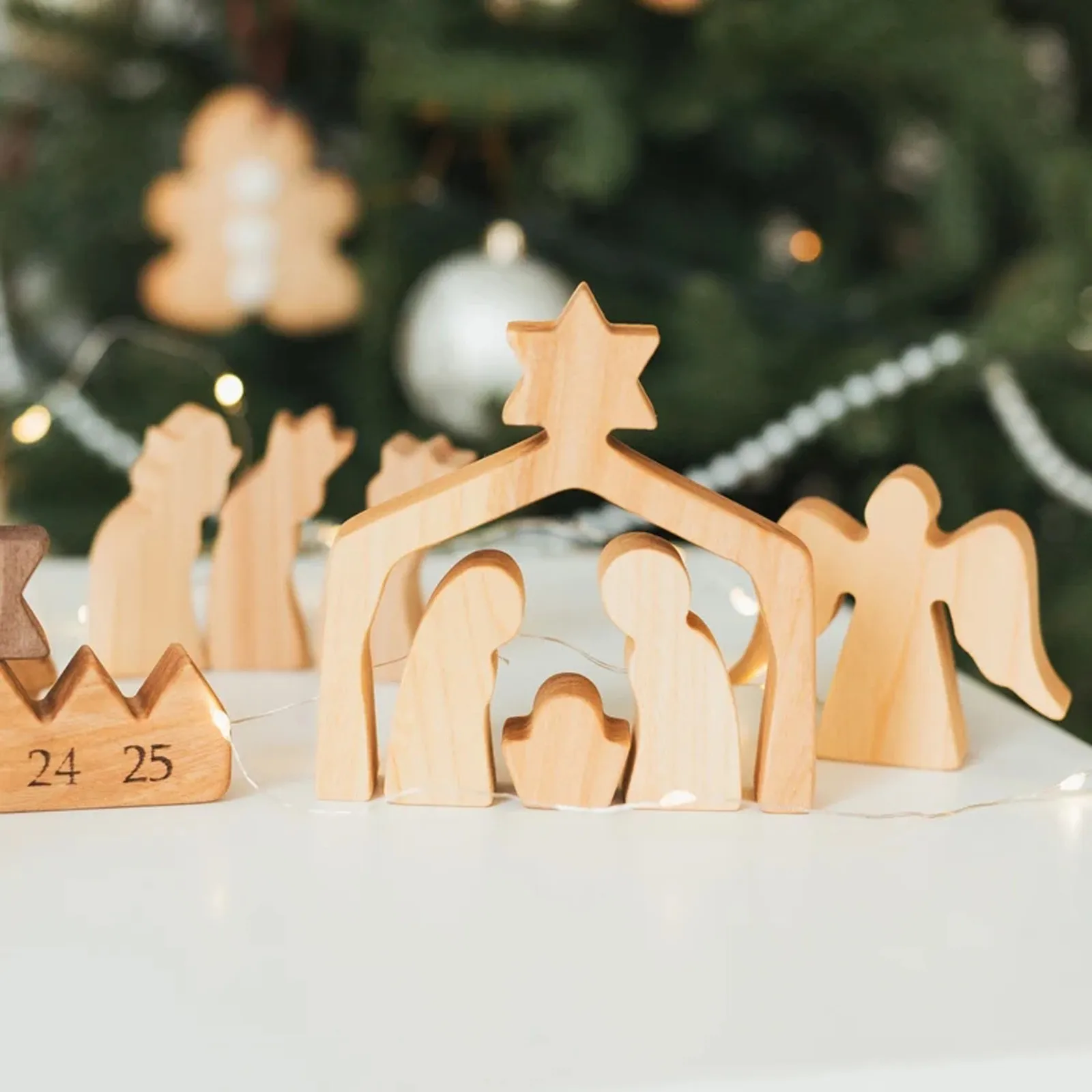 Wood Nativity Advent Calendar