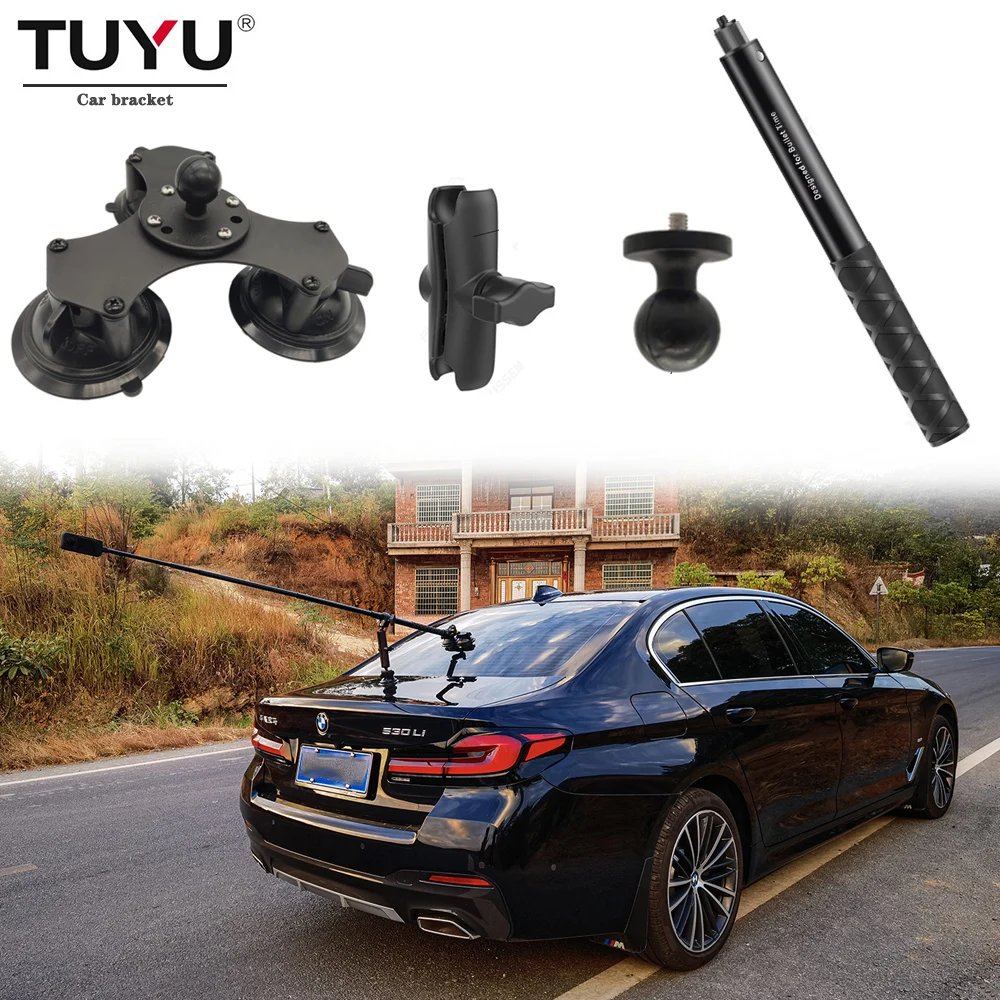 1-inch-Ball-Head-Dual-Flat-Car-Suction-Cup-Holder-with-Invisible-Selfie ...