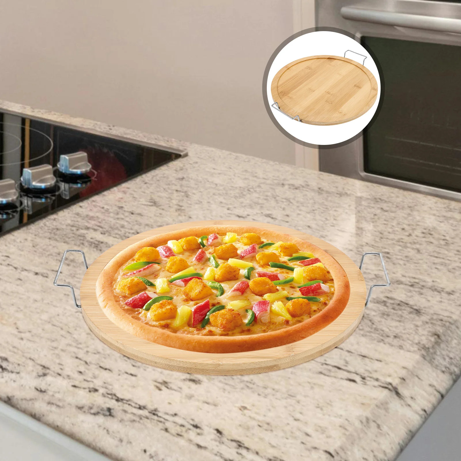 Dinner-Plate-Round-Serving-Platter-Wood-Coffee-Table-Wooden-Bamboo-Tray ...