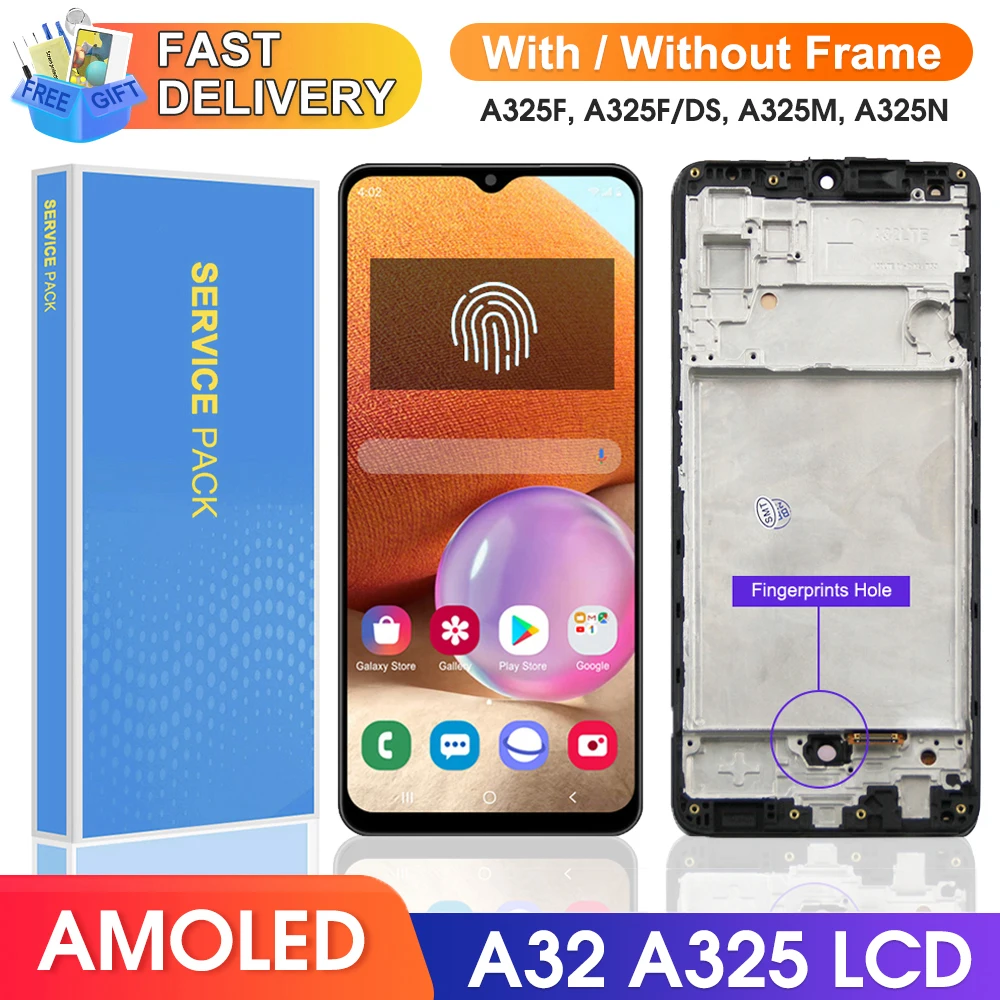 AMOLED Screen for Samsung Galaxy A32 A325 A325F A325M Lcd Display ...