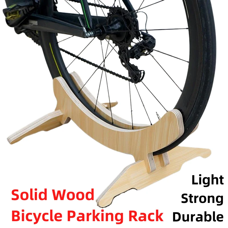 Bicycle Parking Rack for MTB Mountain Road Bike Solid Wood Durable with ...