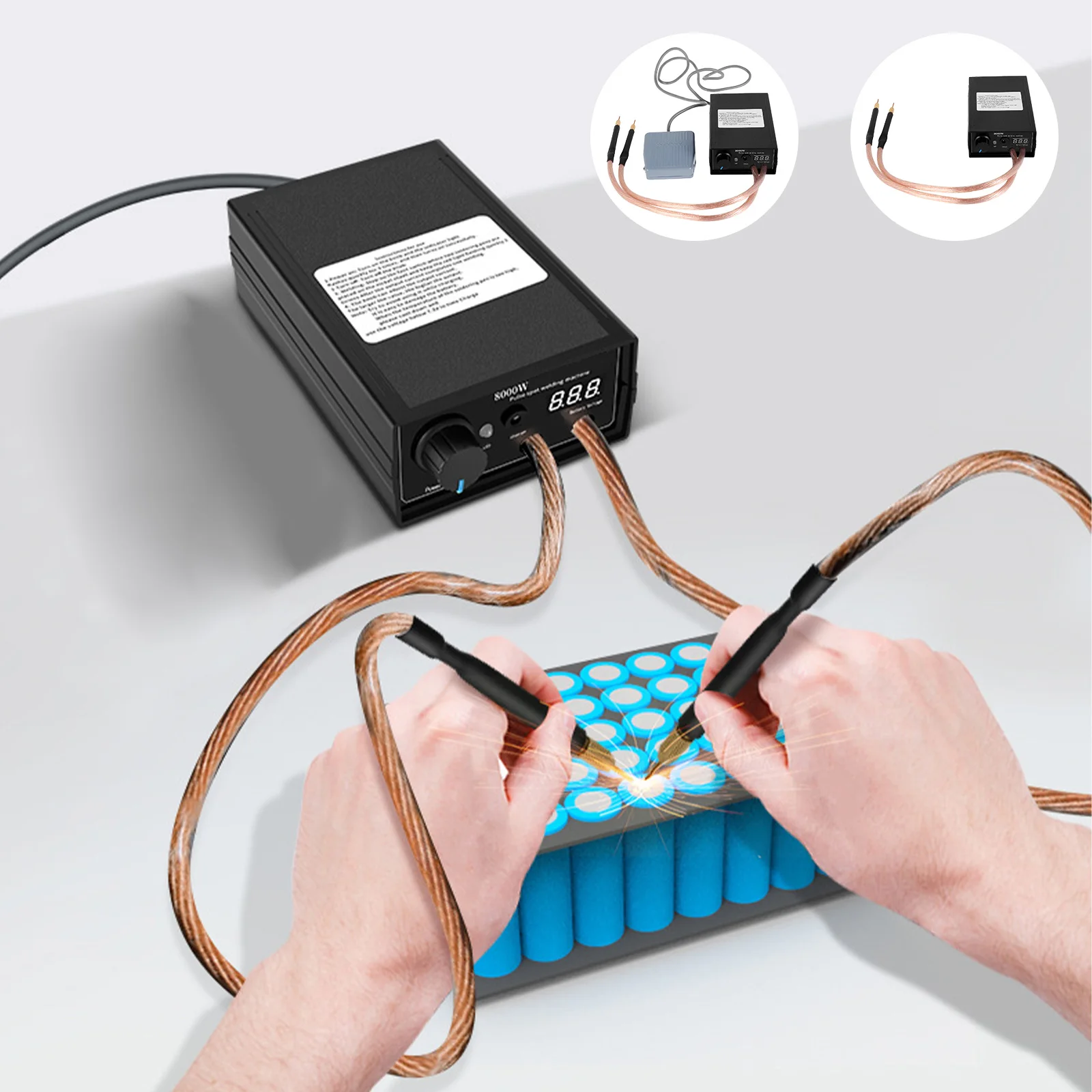Spot Welder 8000W Adjustable 18650Battery Spot Welding Machine ...